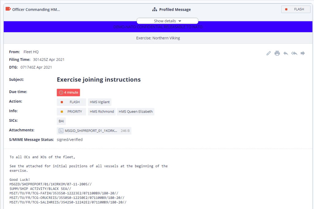 Military Messaging Client - Isode